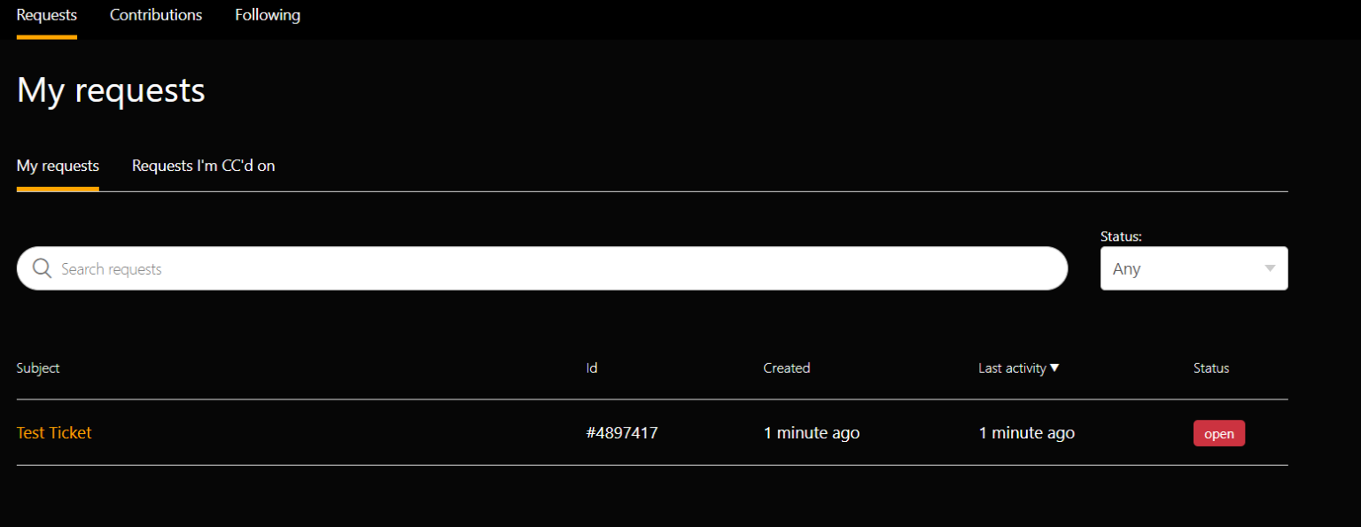 Clicking the title of the ticket will allow you to read any updates ...
